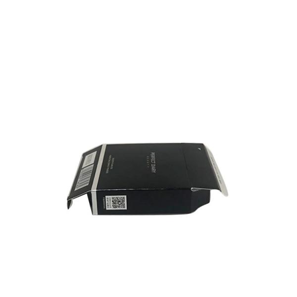 Quality Shiny Color Folding box Personal Care Packaging, Elegant Black Custom Paper Box With Logo Printing for sale