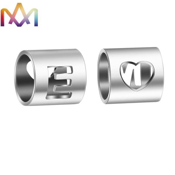 Quality 26Pcs Mirror Polished Hollow Uppercase Initials Alphabet Charms for sale