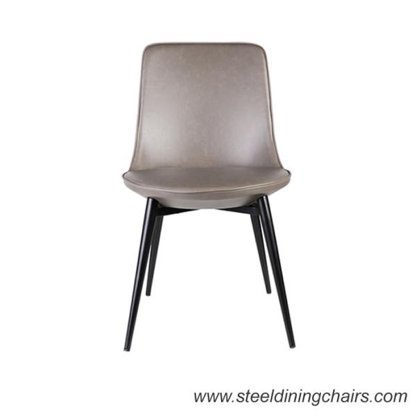 Quality 82.5cm 48cm Leather Dining Chairs With Metal Legs for sale