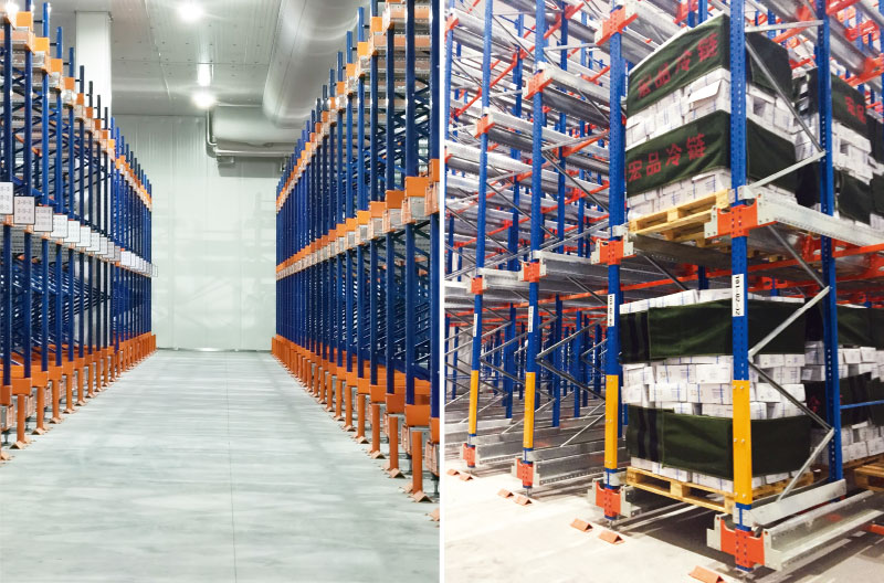 Radio Shuttle Racking For Cold Storage Warehouse