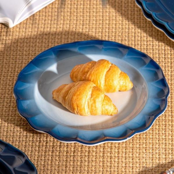 Quality 2024 Floral Ceramic Dining Plate Set Tableware Porcelain Blue Stoneware for sale