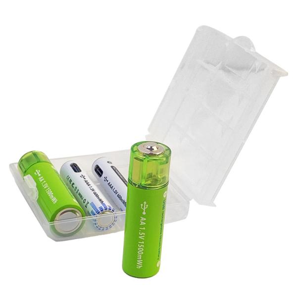 Quality 1.5v Rechargeable Lithium Battery USB Type C Input Greener 1500mWh for sale
