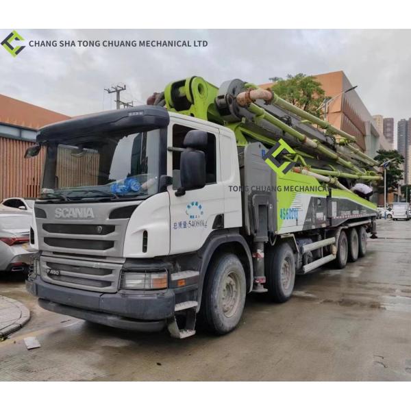 Quality 2018 SCANIA Chassis Zoomlion Second Hand Concrete Pump Truck 63m for sale