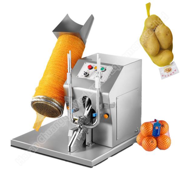 Quality Semi Automatic Onion Mesh Bag Packing Machine Fruit Net Bag Packing Machine 50 for sale