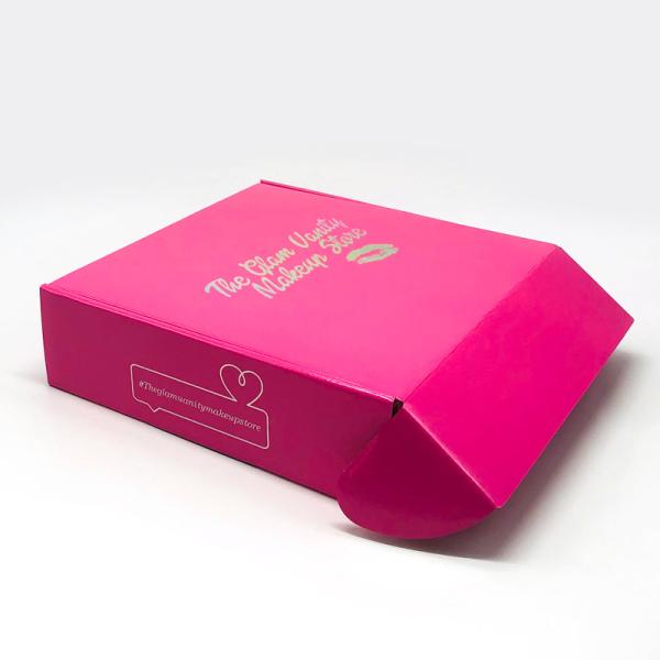 Quality Cardboard Shipping Paper Corrugated Box Rose Pink For T Shirt for sale