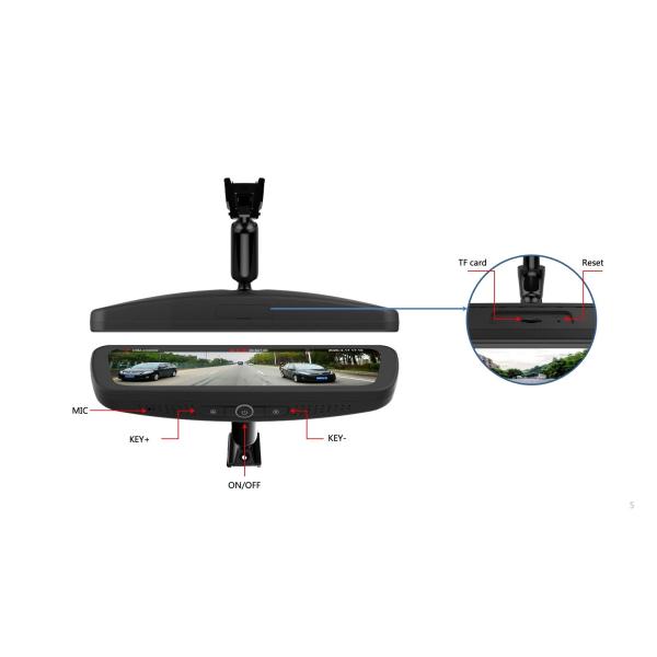 Quality high definition Reverse Camera Rearview Mirrorr Front And Rear Video Rearview for sale