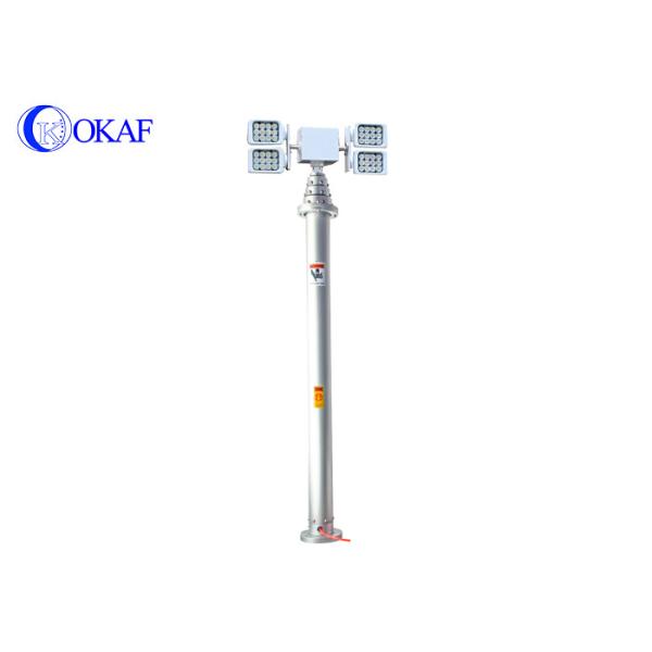 Quality 8M Aluminum Alloy Truck Mounted Led Light Tower Mobile Pneumatic Mast Lifting for sale