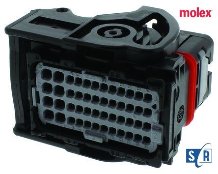 Quality 64320-3311 Molex Sealed Connector CMC Receptacle Right Wire Output Black Coding for sale