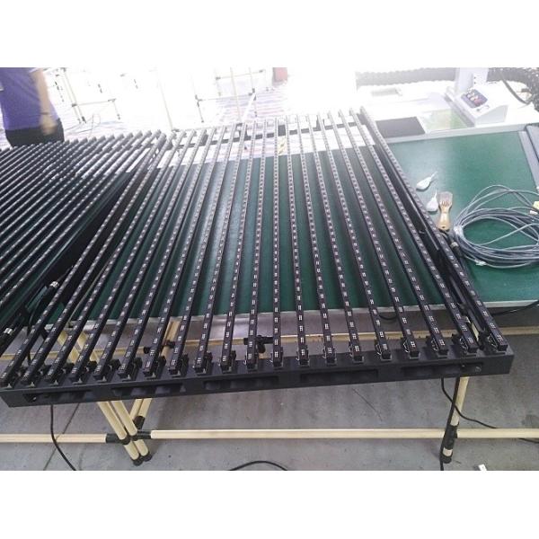 Quality DIP P25 Grille 800 Pixel/Sqm LED Transparent Screen Pure Black for sale
