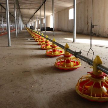Quality Stainless Pan Feeding System For Broiler Feed Pan Orange And White for sale