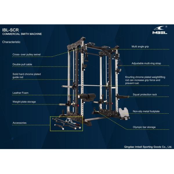 Quality Bodybuilding Multi Functional Pull Up Bar Smith Machine Squat Rack with Cable for sale