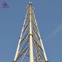 Quality 80m 45m Tubular Steel Tower Q355b Tubular Antenna Galvanized for sale