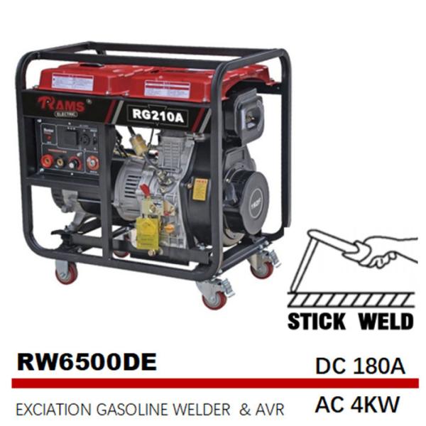 Quality AC 4kw Stick Welding Generator Excitation 180A Electric Start Diesel Stick Welder for sale