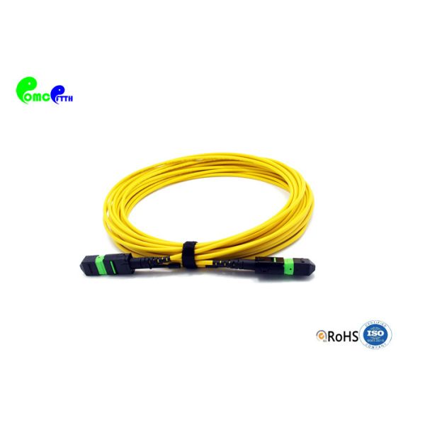Quality 1m Elite MTP Female To MTP Female Trunk Cable SM Cable Yellow LSZH Type B Fiber Optic Patch Cable for sale