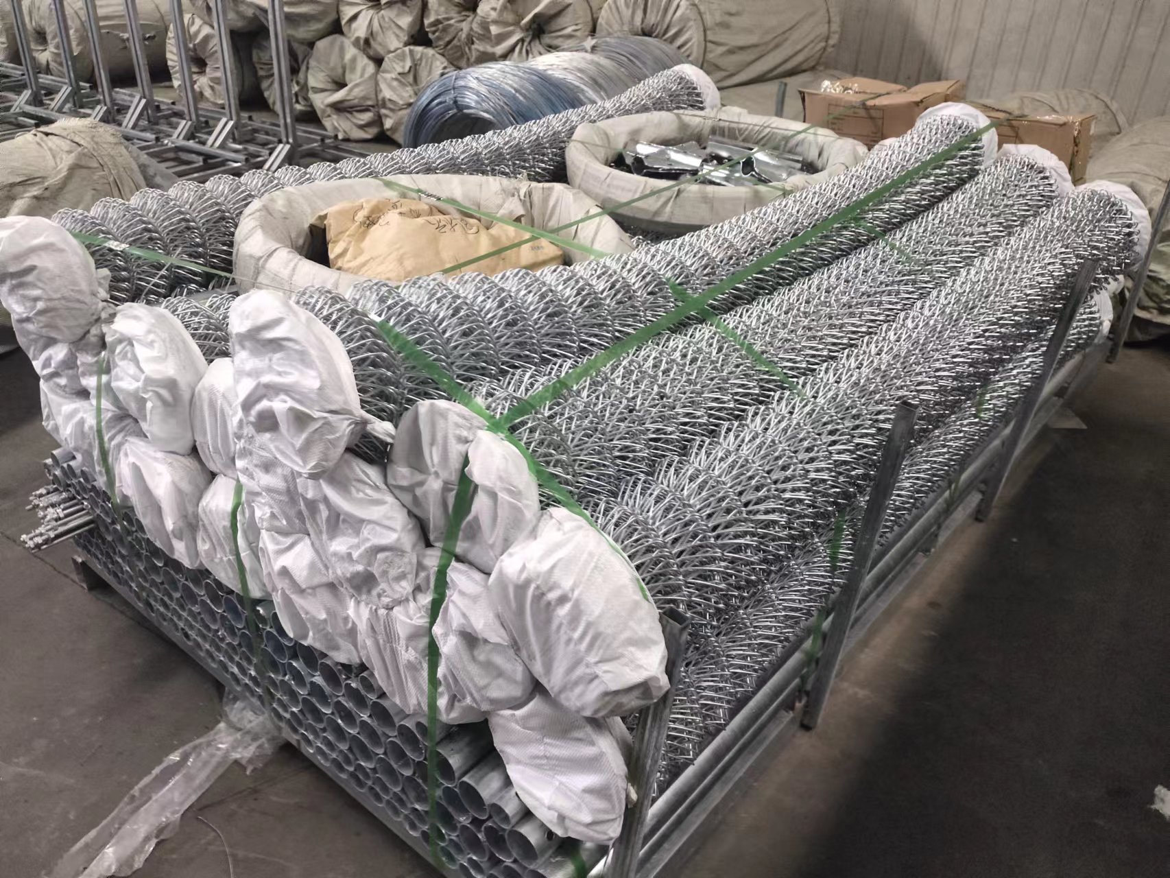 galvanized chain link fence