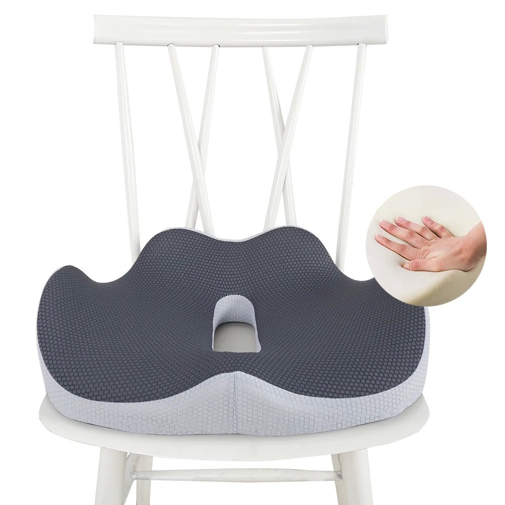 Quality Anti-Static Knitted Memory Foam Cushion Relieve Tailbone Pressure for Office for sale