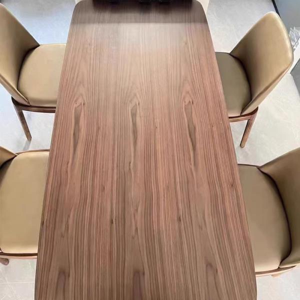 Quality Modern Design Stainless Steel Industrial Style Wooden Dining Table for sale