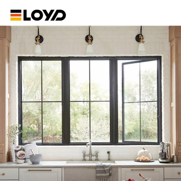 Quality Energy Efficient Tempered Glass Casement Window With Mosquito Net Replacement for sale