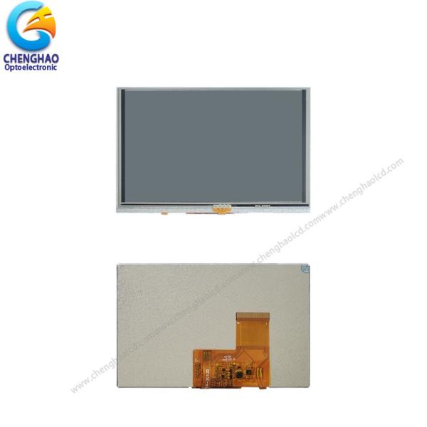Quality 5" WVGA Small Color LCD Display Wide Temperature With Resistive Touch Panel for sale