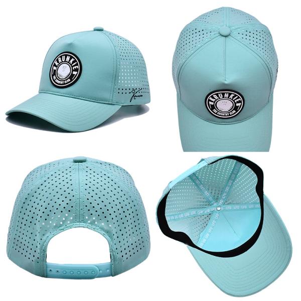 Quality Flat Brim Embroidered Baseball Caps With 100% Polyester Sweatband Custom Size for sale
