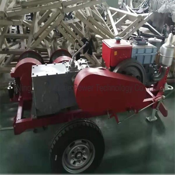 Quality Honda Engine Dual Bull Wheel Powered Cable Pulling Winch Puller Machine for sale