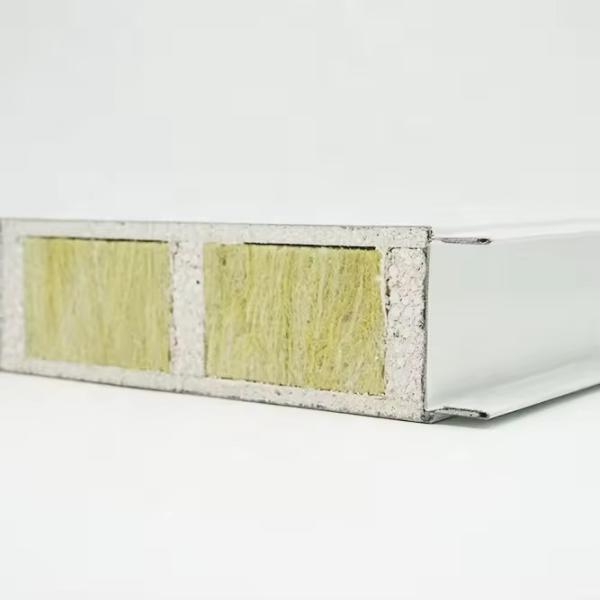 Quality 950mm 1150mm Width MGO Rock Wool Sandwich Panel For Hospital Cleanroom for sale
