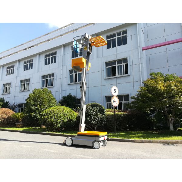Quality 5.1 m Mast Type Aluminum Self Propelled Elevating Work Platforms Stock Picker for sale