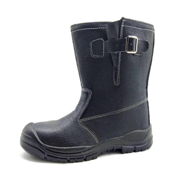 Quality Steel Toe / Steel Plate Welding Safety Shoes Pure Leather High Ankle Shoes For Men for sale