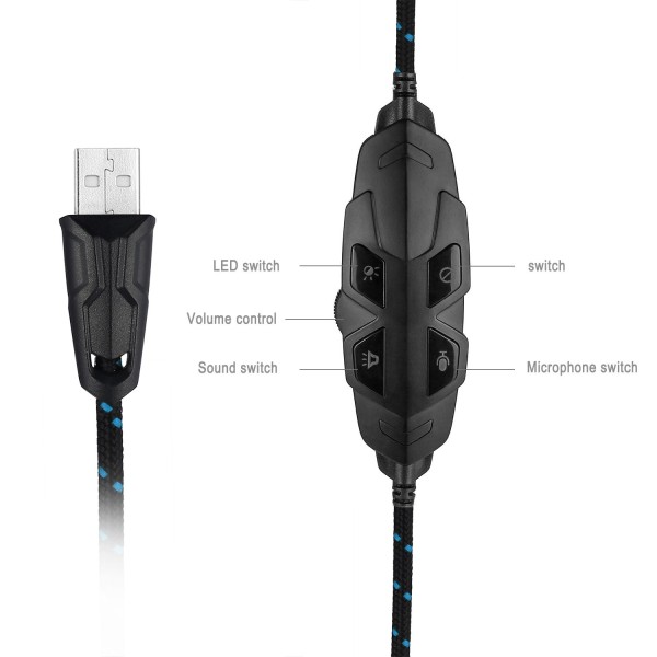 Quality Noise Cancelling 2.2m 2.2kohm 117dB Wired Gaming Headset for sale