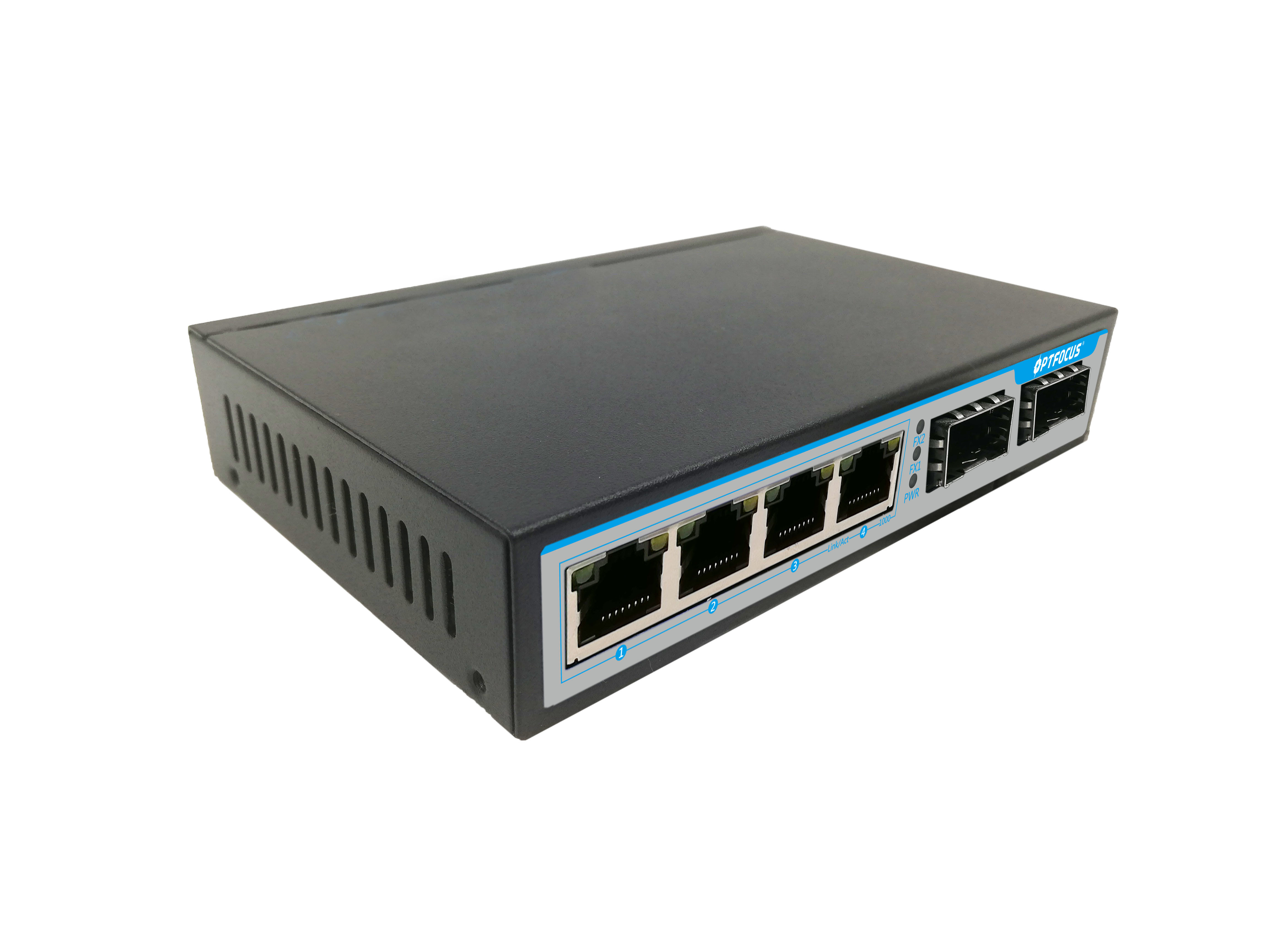 Quality Gigabit Fiber Optic Switch 10 / 100 / 1000M Dual Fiber Automatic MAC Address for sale