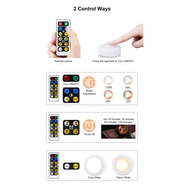 Quality Modern 61x26mm 0.5w Remote Control Under Cabinet Light for sale
