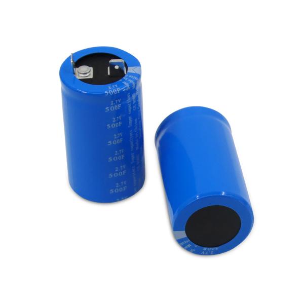 Quality Super Capacitors Lug 2.7 Volt 500 Farad Replace Batteries Through Hole for sale