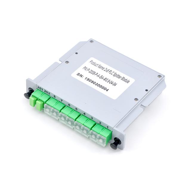 Quality ABS 2x8 Multimode Fiber Optic Splitter Plc LGX Box Cassette Card Inserting for sale