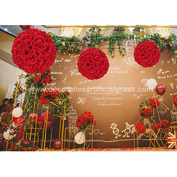 Quality 15cm 20cm 30cm Artificial Flower Ball Wedding Flower Arrangement for sale