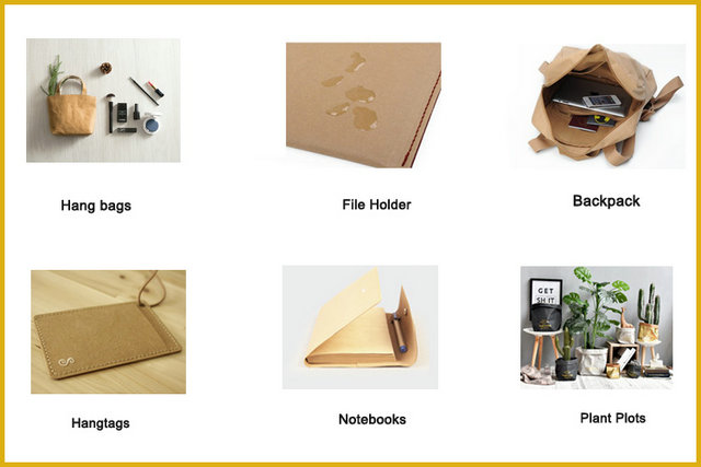 New type Environmental Custom Size washable kraft paper fabric For Gift Bag