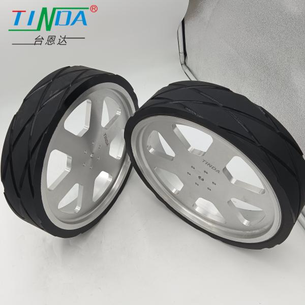Quality Load Omnidirectional Wheel Never Degumming Ball Bearing Black AGV Wheel for sale