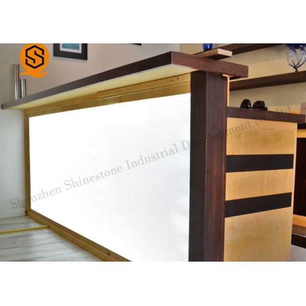 Quality Translucent Stone Solid Surface Bar Counter Italy Design Small Size for sale
