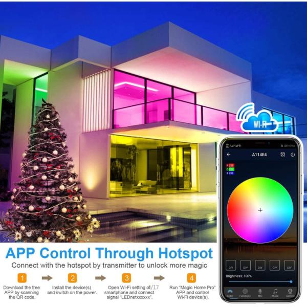 Quality Flexible LED Strip Lights Smart Remote Control RGB Light for Energy and Mood for sale