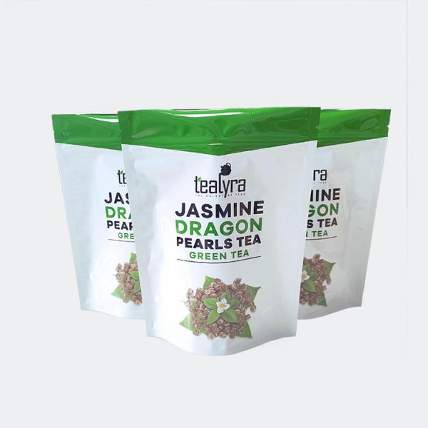 Quality Tea ziplockk Stand Up Pouches Custom Printed Mylar Tea Packaging Bags for sale