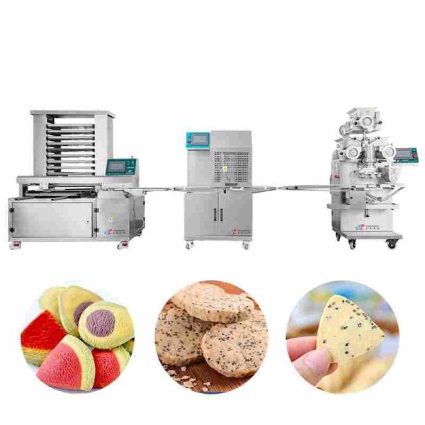 Quality Automated Cookie Encrusting Machine 100g Biscuit Making Equipment for sale