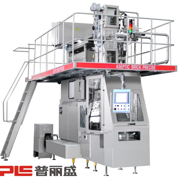 Quality Beverage 200ml Aseptic Carton Filling Machine With Straw Applicator For Milk for sale