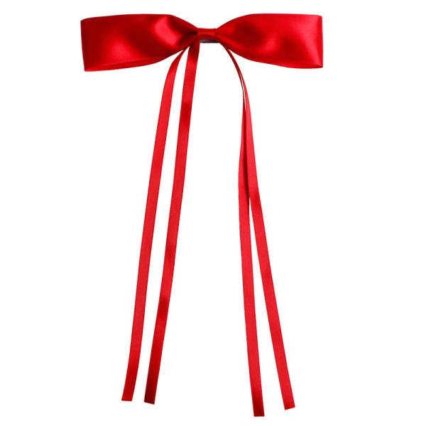 Quality Beautiful Girls Hair Bows Handmade Yellow Satin Ribbon with Gold Bows Ribbon bow Style for sale