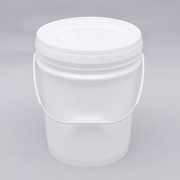 Quality Custom Printed Round Plastic Paint Buckets With Sturdy Handle for sale