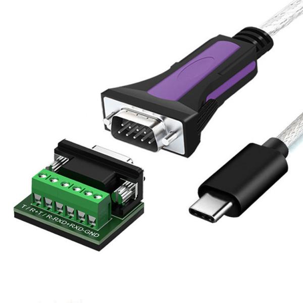 Quality Industrial Grade Custom Cable For TYPE-C To RS485-DB9/RS422-DB9 CONN Connector B DB9 Male for sale