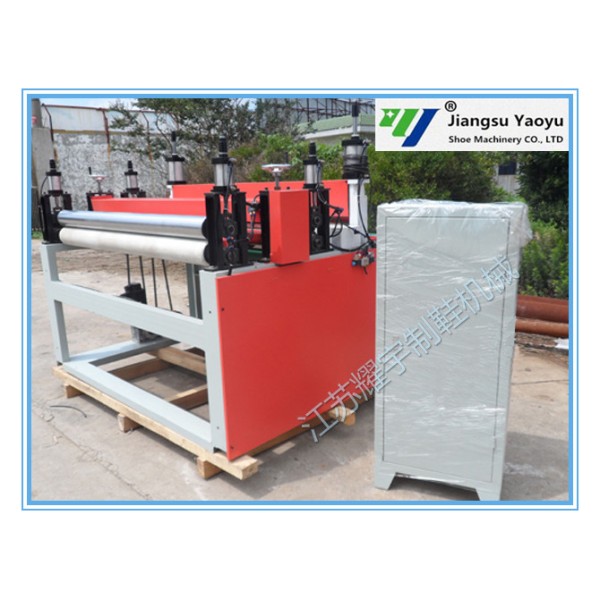 Quality Touchscreen Display Rubber Slitting Machine PLC Control System For Leather Cloth for sale