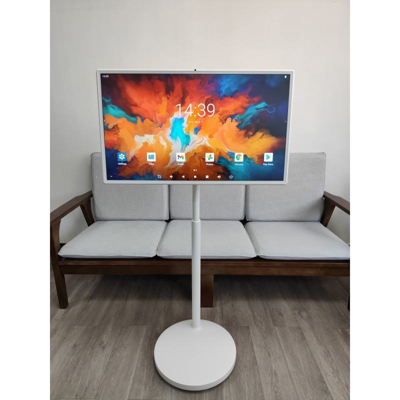 Quality VETO 21.5/24/32 Inch Interactive Touch Wireless Portable TV Moving Screen Android Display Built-In 5 Indoor Exhibition Hall for sale