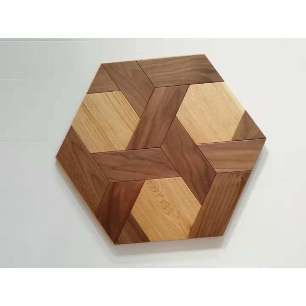 Quality Different Woods Hexagon Parquet Flooring Multi Layers AB Grade for sale