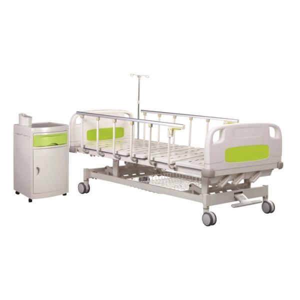 Quality CE Three Cranks 4 IV Holes 470MM Patient Care Bed for sale