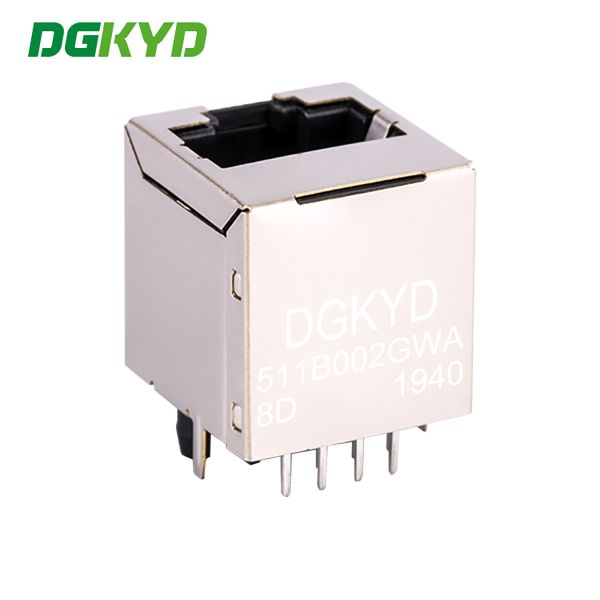 Quality 100Mbps 180 Degree Direct Insertion RJ45 Network Connector 8PIN Vertical Socket for sale