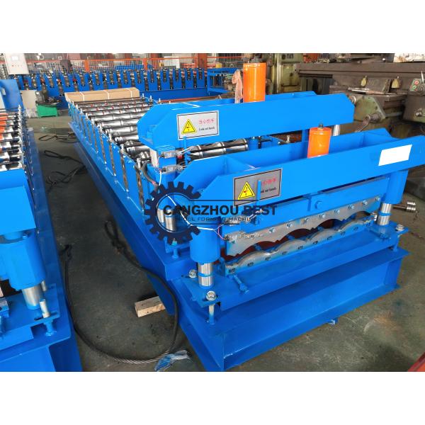 Quality Low Noise Corrugated Roof Tile Roll Forming Machine 350H Steel Hydraulic Cutting for sale